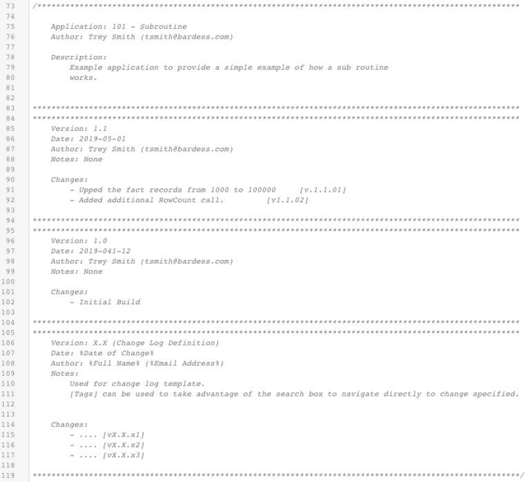 98 - Change Log - Bardess Group: Business Analytics & Data Strategy